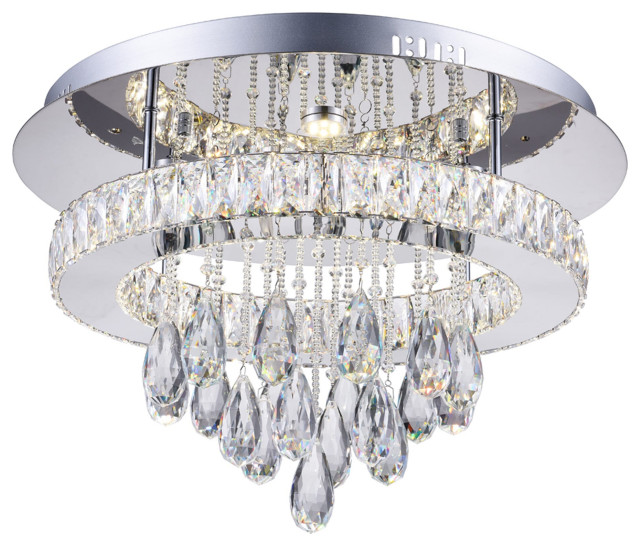 Stainless Steel LED Flush Mount from the Veil Collection, 12.000 ...