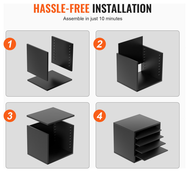 5 Compartments Wood File Organiser Office Mailbox with Adjustable ...