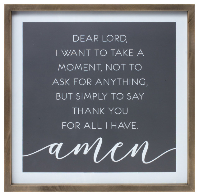 Thank You Prayer Plaque - Contemporary - Prints And Posters - by ...