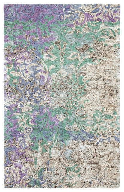 Marquesa Bamboo Viscose, Wool Hand Tufted Rug, 1'x1' Sample, 1'x1 ...