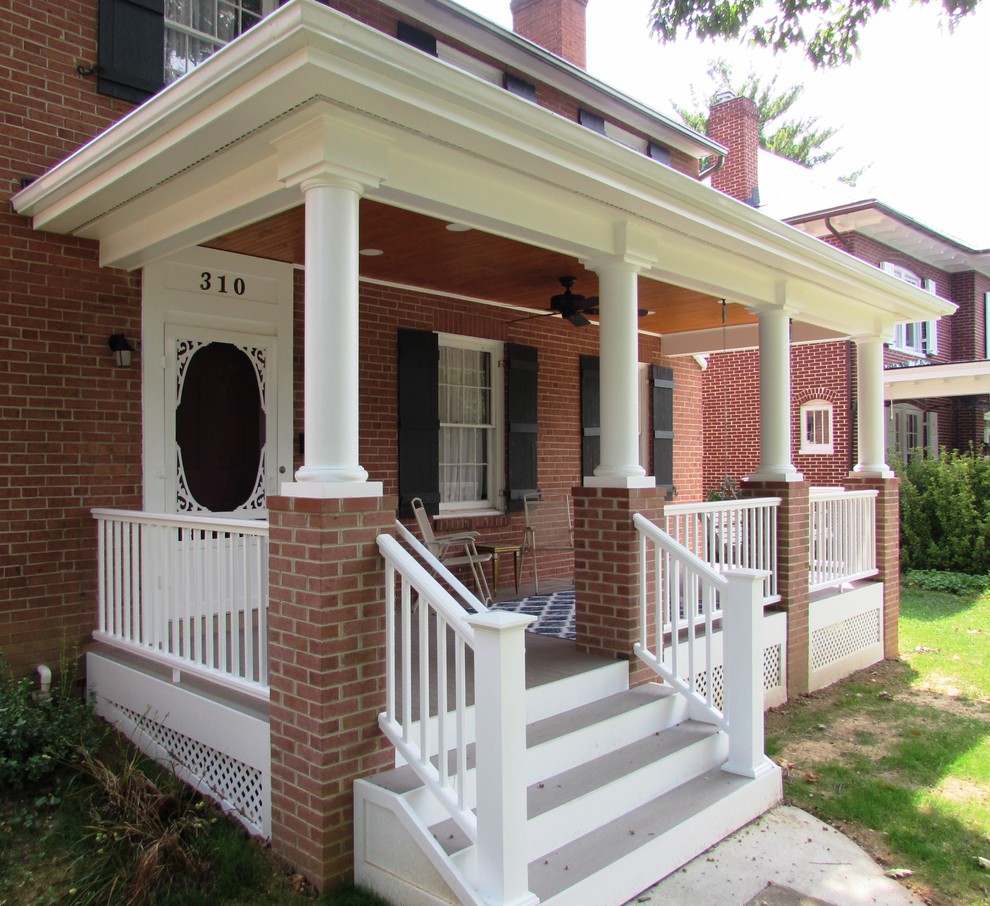 Front porch addition in Baker Park - Transitional - Porch - DC Metro ...