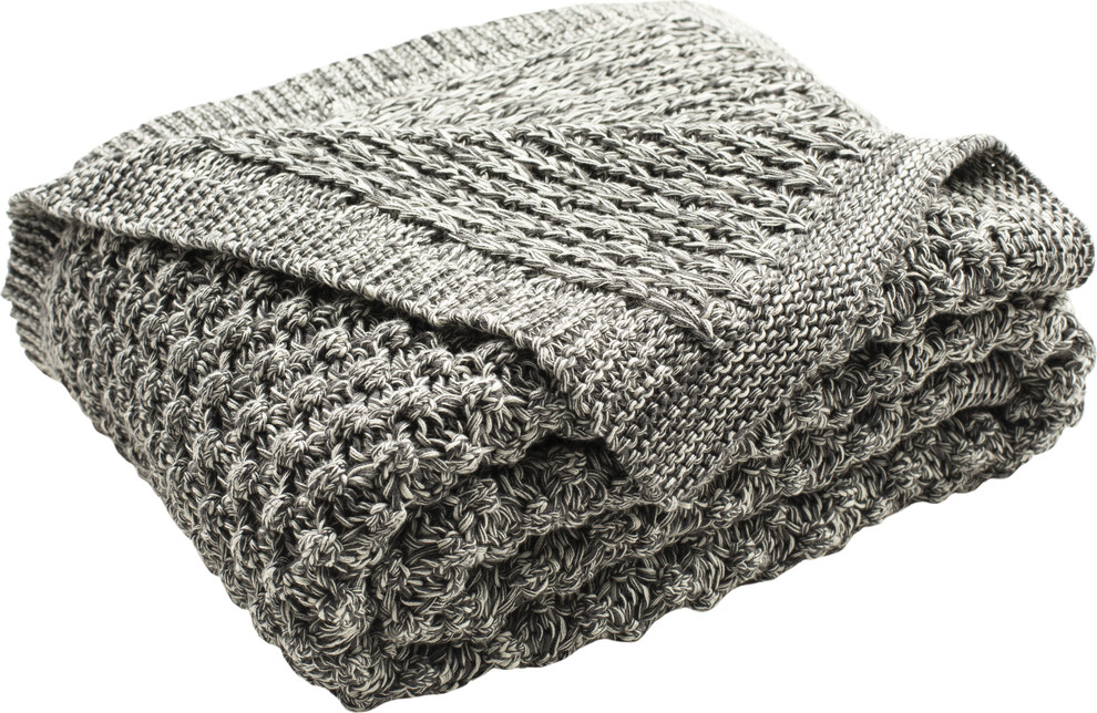 Janan Knit Throw - Scandinavian - Throws - by HedgeApple | Houzz