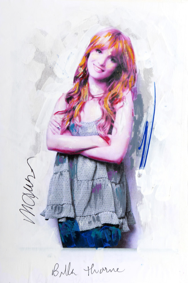 Bella Thorne Sid Maurer 24x19 Midcentury Mixed Media Art By 6815