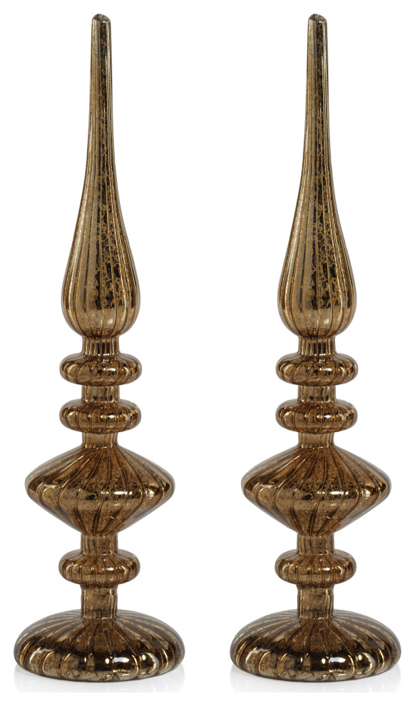 Azenor LED Tabletop Finials, Set of 2 - Transitional - Holiday Lighting ...