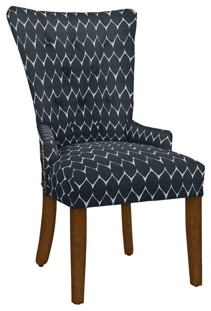 Modern Hekman Woodmark Sandra Dining Chair With Antique Brass Nailhead ...