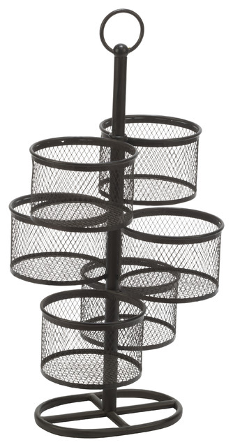 6 Bin Mesh Rotating Display - Industrial - Storage Bins And Boxes - by ...