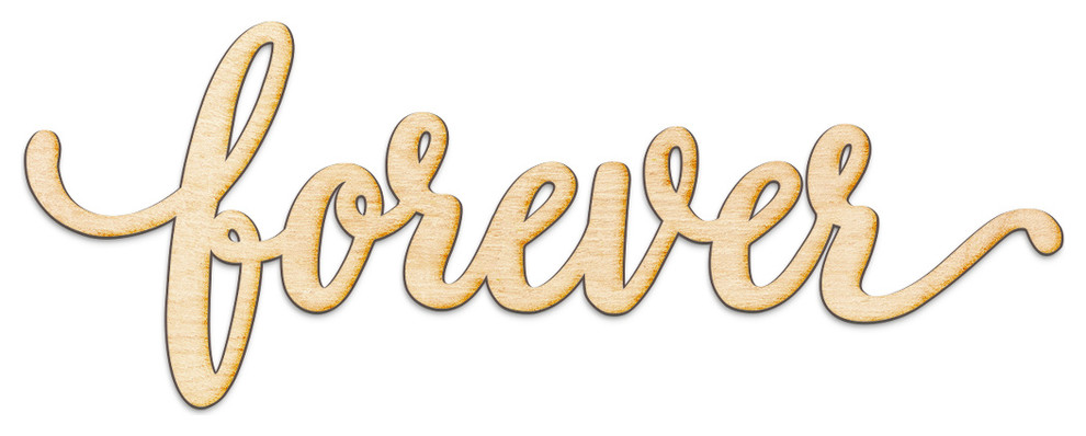 Forever Script Wood Word Wall Art Sign, 24" wide x 9" tall ...