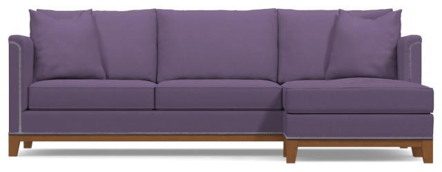 Apt2B La Brea 2-Piece Sectional Sofa, Lavender Velvet, Chaise on Right ...