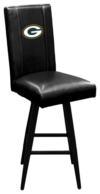 Green Bay Packers Primary Swivel Bar Stool With Black Vinyl ...