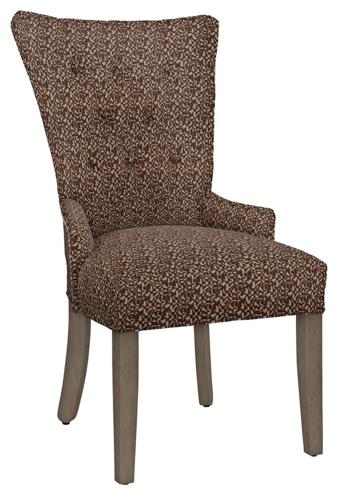 Modern Hekman Woodmark Sandra Dining Chair With Dark Nickel Nailhead ...