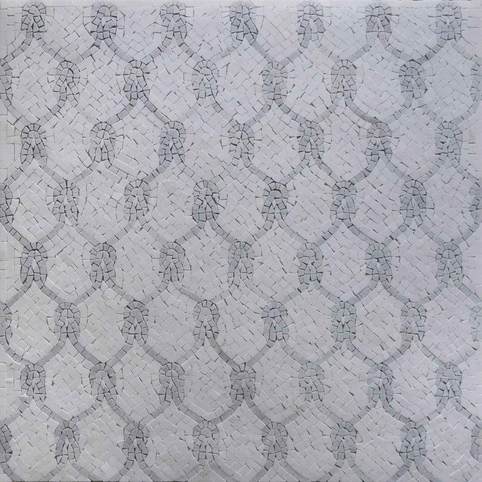 Vintage Mosaic Pattern Wallpaper, 84" x 84" - Contemporary - Tile ...