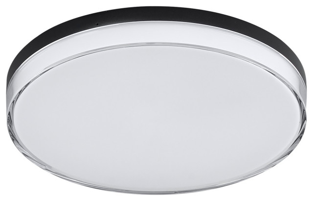 Edge LED Flush Mount, Black - Modern - Flush-mount Ceiling Lighting ...