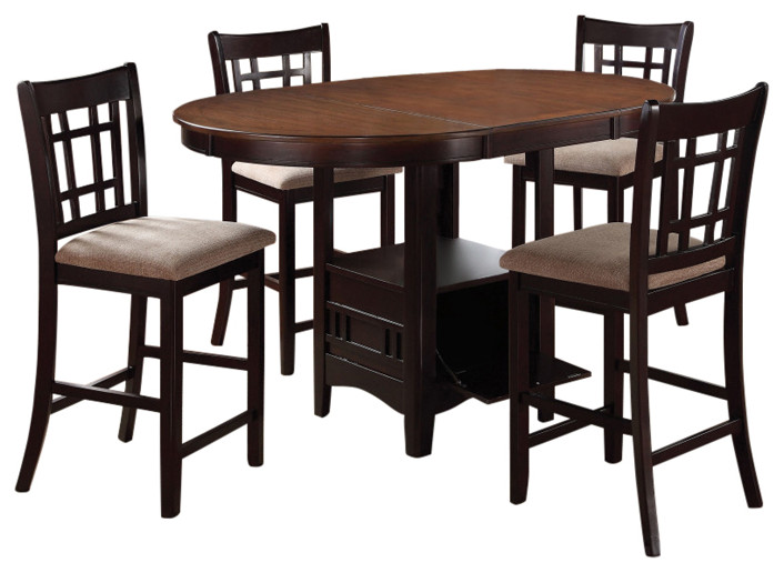 Lavon 5-piece Counter Height Dining Room Set Light Chestnut and ...
