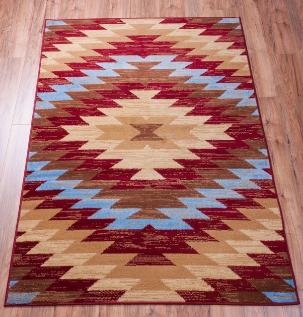 Well Woven Miami Alamo Southwestern Rug, Red - Southwestern - Area Rugs ...