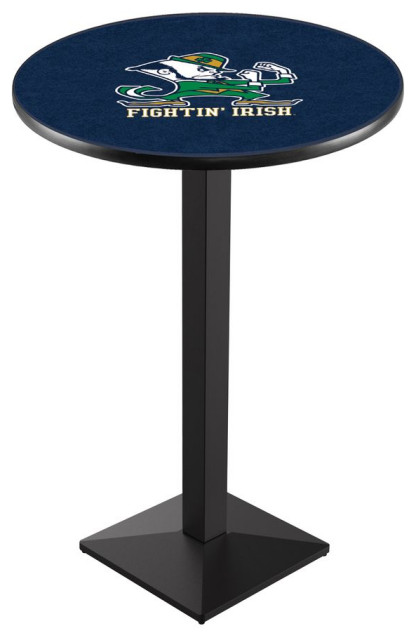 Holland L217 Notre Dame Leprechaun 36x28" Pub Table - Black Wrinkle ...