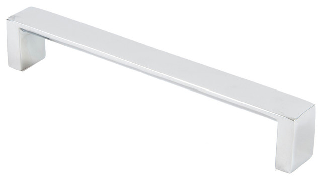 8" Modern Square Pull, Chrome - Contemporary - Cabinet And Drawer ...