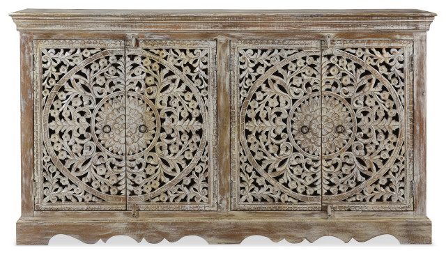 Carved Wooden 4-Door Sideboard - French Country - Buffets And ...