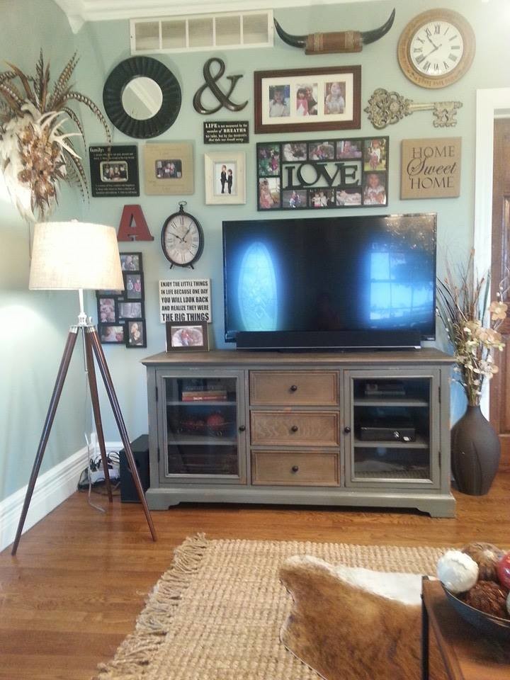 Rustic TV Gallery Wall - Rustic - Chicago - by Rustic Chic Interiors ...