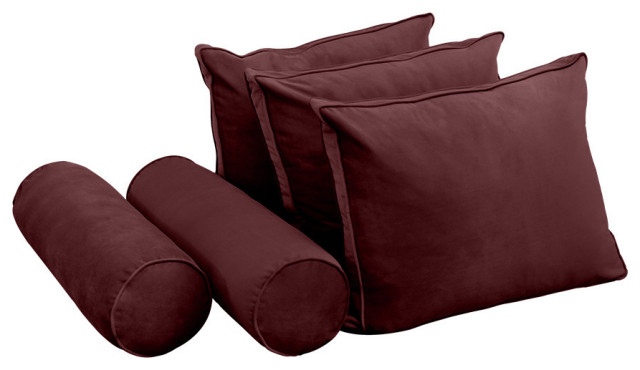 Style V3 Twin Pipe Trim Velvet Indoor Daybed Mattress Pillow Complete ...
