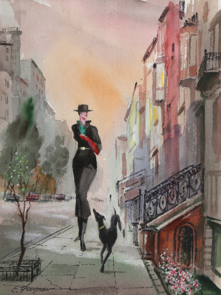 Sunny Day New York, Erik Freyman, 11.5x9 - Contemporary - Paintings ...