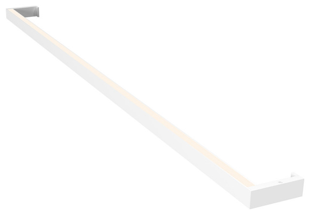 Thin-Line 4' One-Sided LED Wall Bar 2700K, Satin White - Modern - Wall ...