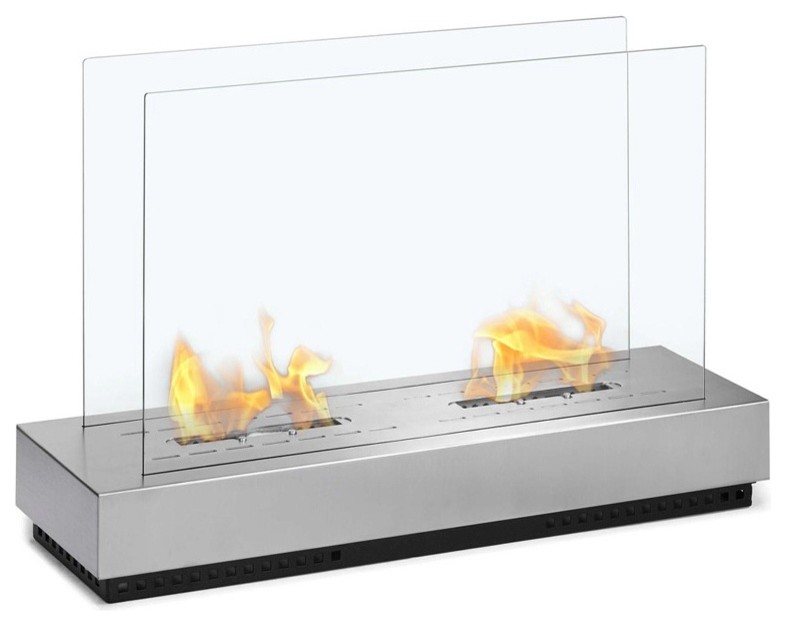 Moda Flame Braga Free Standing Floor Indoor Outdoor Ethanol Fireplace ...