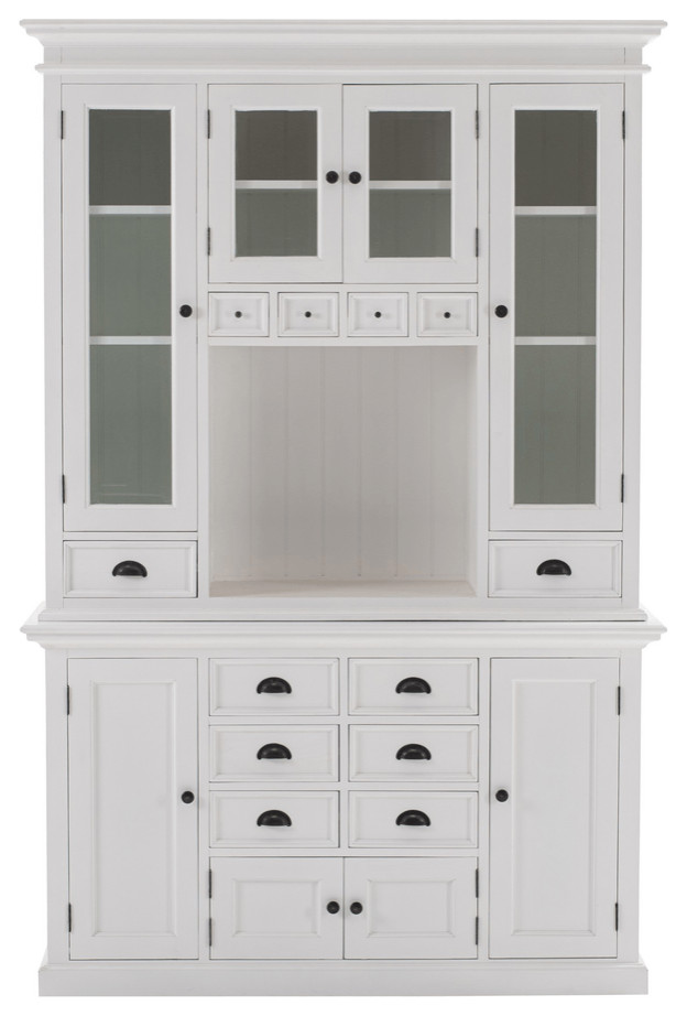 Classic White Kitchen Hutch - Storage Cabinets - by HomeRoots | Houzz