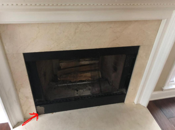 what finish is on the fireplace and how do i rework it?