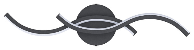 Modern Wave Linear LED Dimmable Vanity Light With Silicone Strip ...