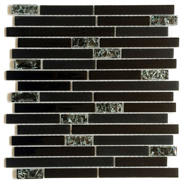 Upscale Designs Glass Mesh-Mounted Mosaic Wall Tile 3"x6"Sample ...