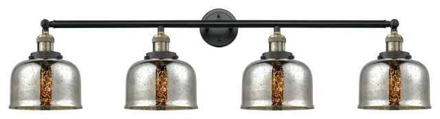 Bell 45" Vanity LIght, LED, Black Antique Brass, Silver Plated Mercury ...