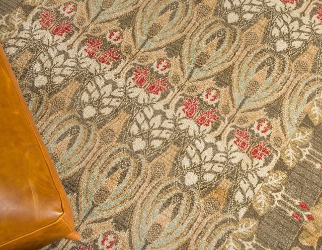 Traditional Stirling Chestnut Area Rug, 8' Round - Craftsman - Area ...