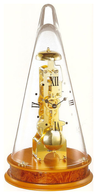 Leyton Clock With Cherry Base - Traditional - Desk And Mantel Clocks ...