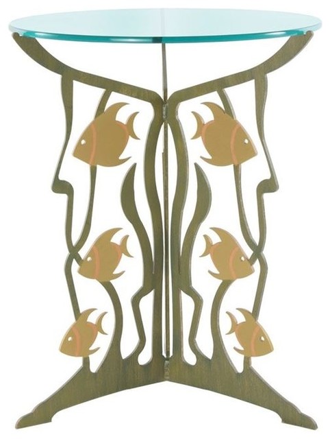 Fish Glass Top Table - Beach Style - Outdoor Side Tables - by Wildlife ...