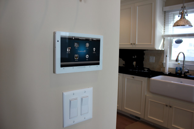 Control 4 Onwall Touchscreen - Modern - Kitchen - Philadelphia - by ...