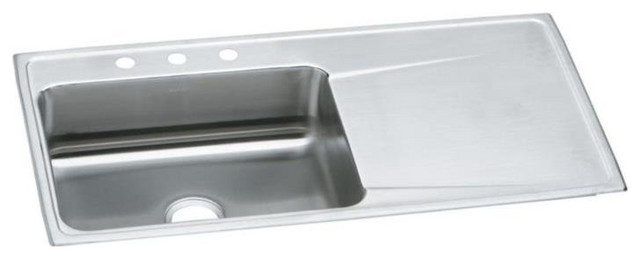 Elkay 43" Single Bowl Drop-In Stainless Steel Kitchen Sink, ILR4322L3 ...