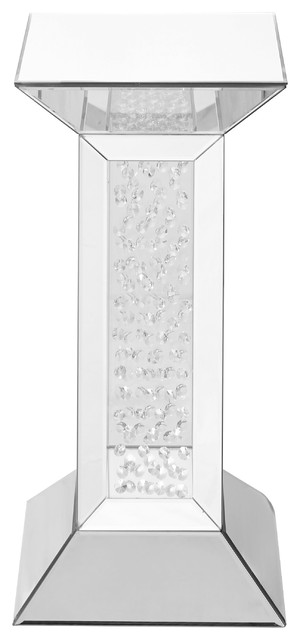 12" Crystal End Table, Clear Mirror Finish - Contemporary - Side Tables ...