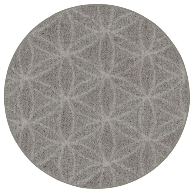 Eyelet Area Rug, Soft Tactesse Nylon With Anti-Stain Protection, Round ...