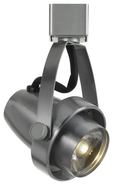 6" Height Metal Track Head In Brushed Steel - Modern - Track Heads And ...