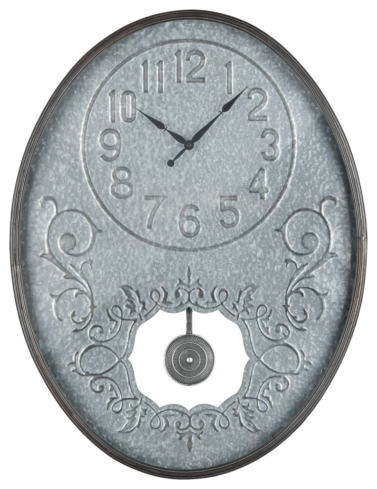 ELK Home 3214-1033 Jane Wall Clock, Galvanized Steel and Bronze ...