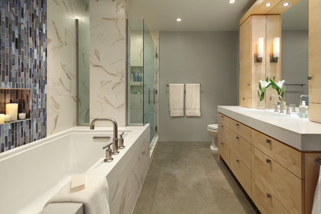 Light & Airy Modern Condo Master Bath - Modern - Bathroom - Minneapolis ...