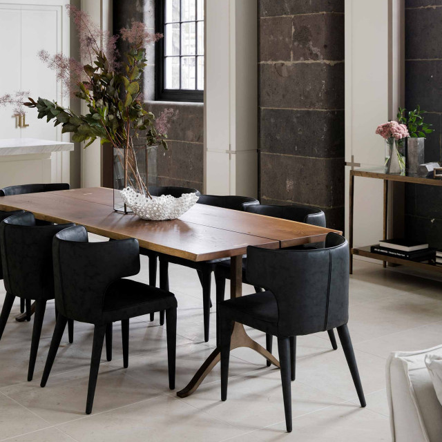 Elite Living Melore Wingback Upholstered Dining Side Chair - Midcentury ...
