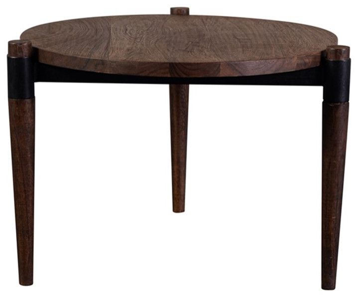 Porter Designs Santiago Contemporary Solid Wood Side Table - Midcentury ...