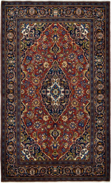 Persian Rug Keshan 8'0"x4'9" Hand Knotted, 8'0"x4'9" - Traditional ...