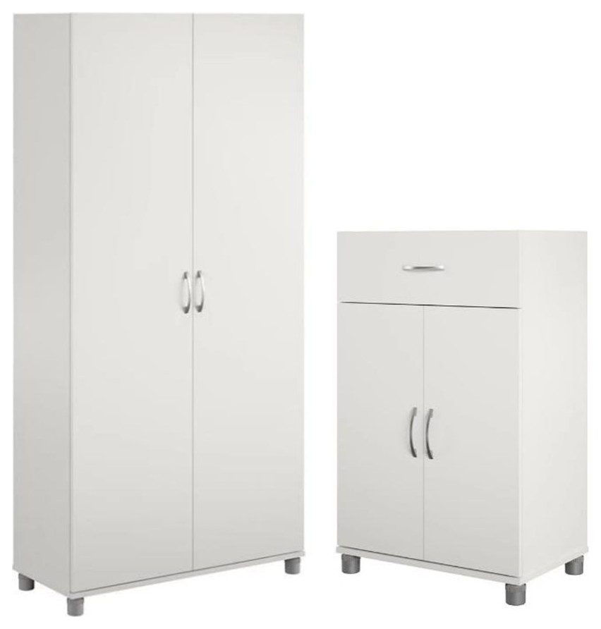 Home Square 2-Piece Set with 36" Utility Storage Cabinet 24" 2 Door ...
