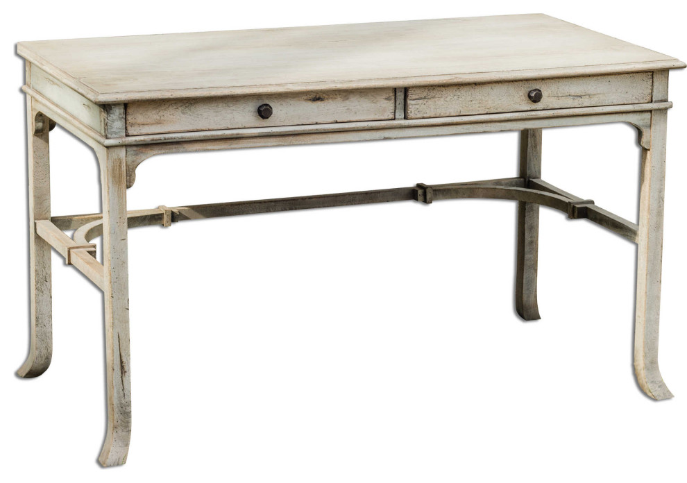 Uttermost Bridgely Aged Writing Desk - Farmhouse - Desks And Hutches ...