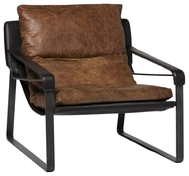 Connor Club Chair, Brown, Belen Kox - Industrial - Armchairs And Accent ...