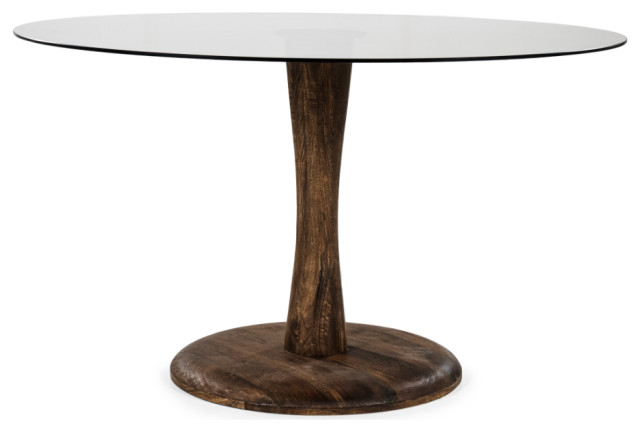 Round Pedestal Dining Table, By-Boo Boogie - Rustic - Dining Tables ...