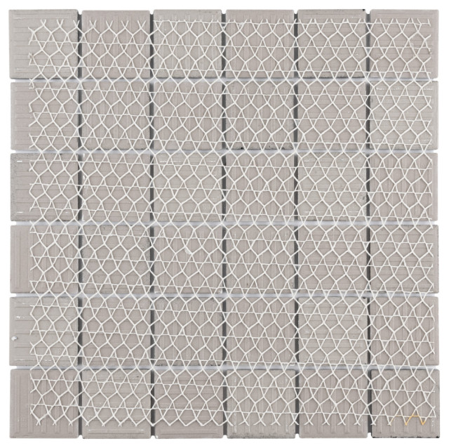 Metro Quad Porcelain Floor and Wall Mosaic Tile, Sample - Traditional ...
