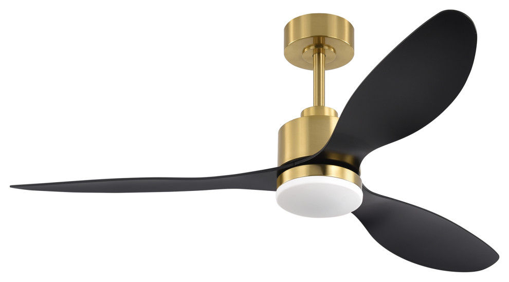 52"3-Blade LED Standard Ceiling Fan with Remote Control - Transitional ...